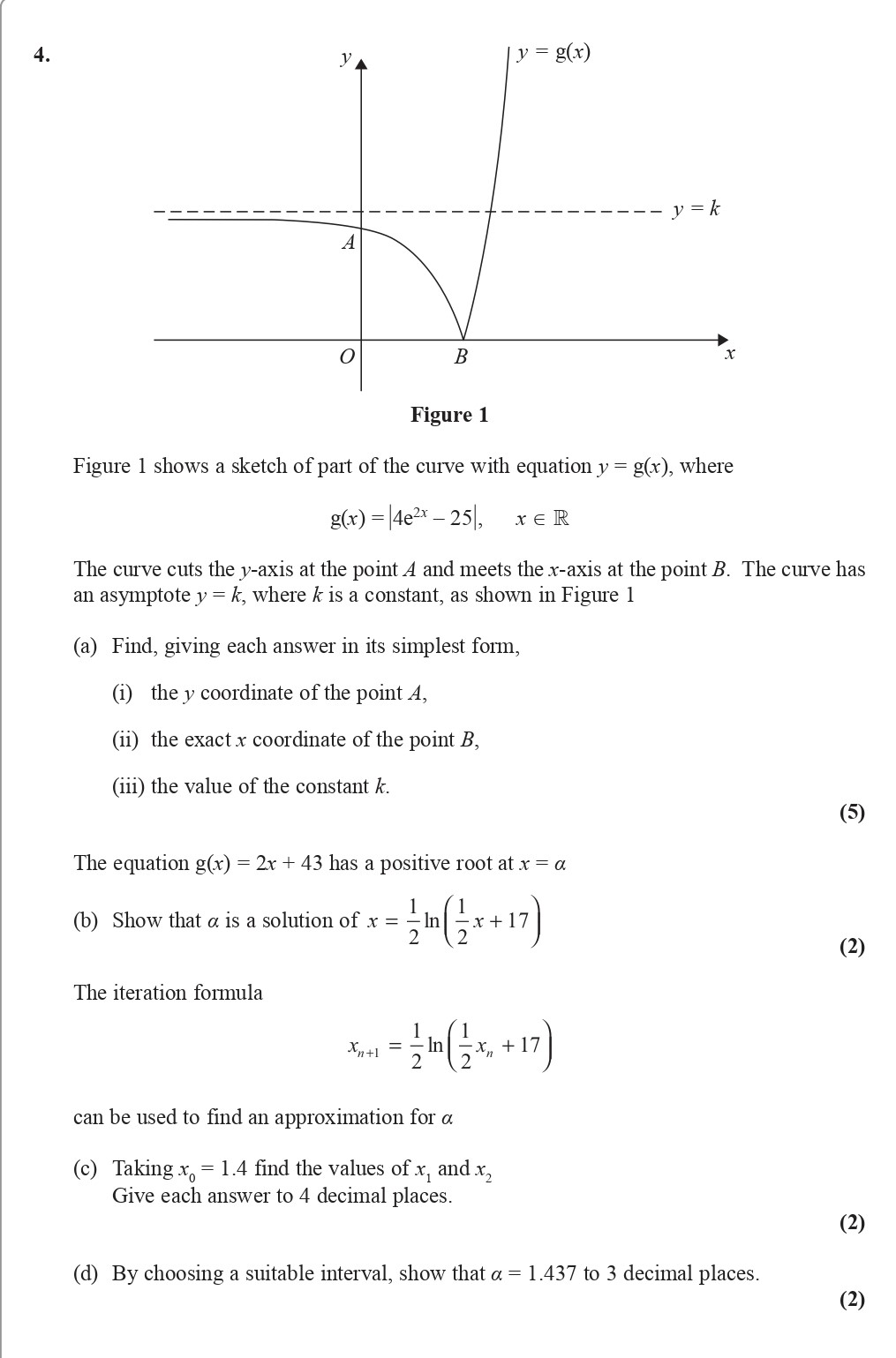 A-Level Edexcel Maths Pure Trigonometric Functions: Figure 1 shows a sketch of part